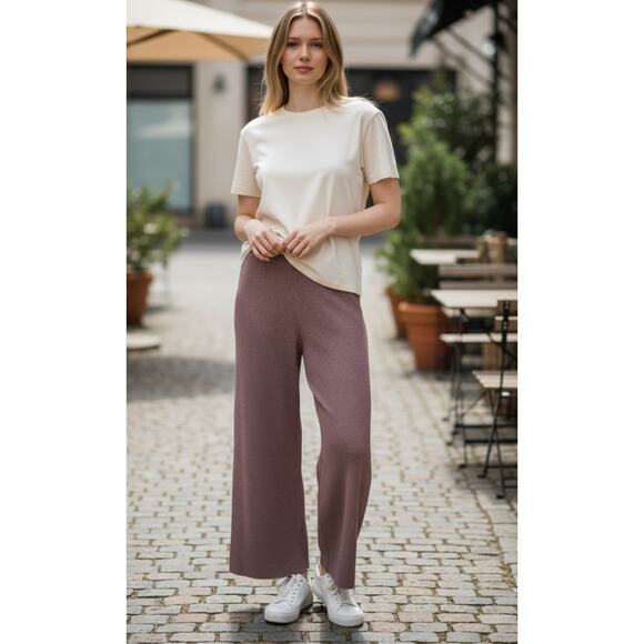 Free People | Pants & Jumpsuits | Free People Fp Beach Picnic Knit Wide ...